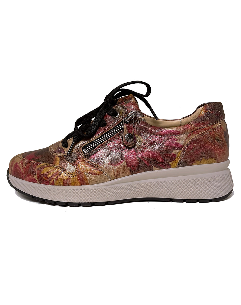 FIDELIO 566104 H HEAVAN LACE ZIP SHOE - PLATINA GIRASOLE – Lana Lang Shoes